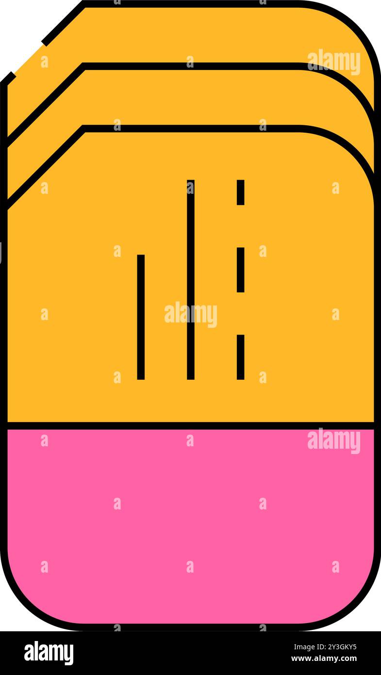 rubber stationery icon color illustration Stock Vector Image & Art - Alamy