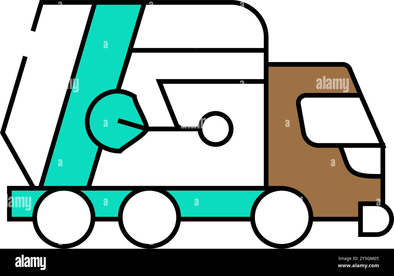 Conveyor belt garbage in Stock Vector Images - Alamy