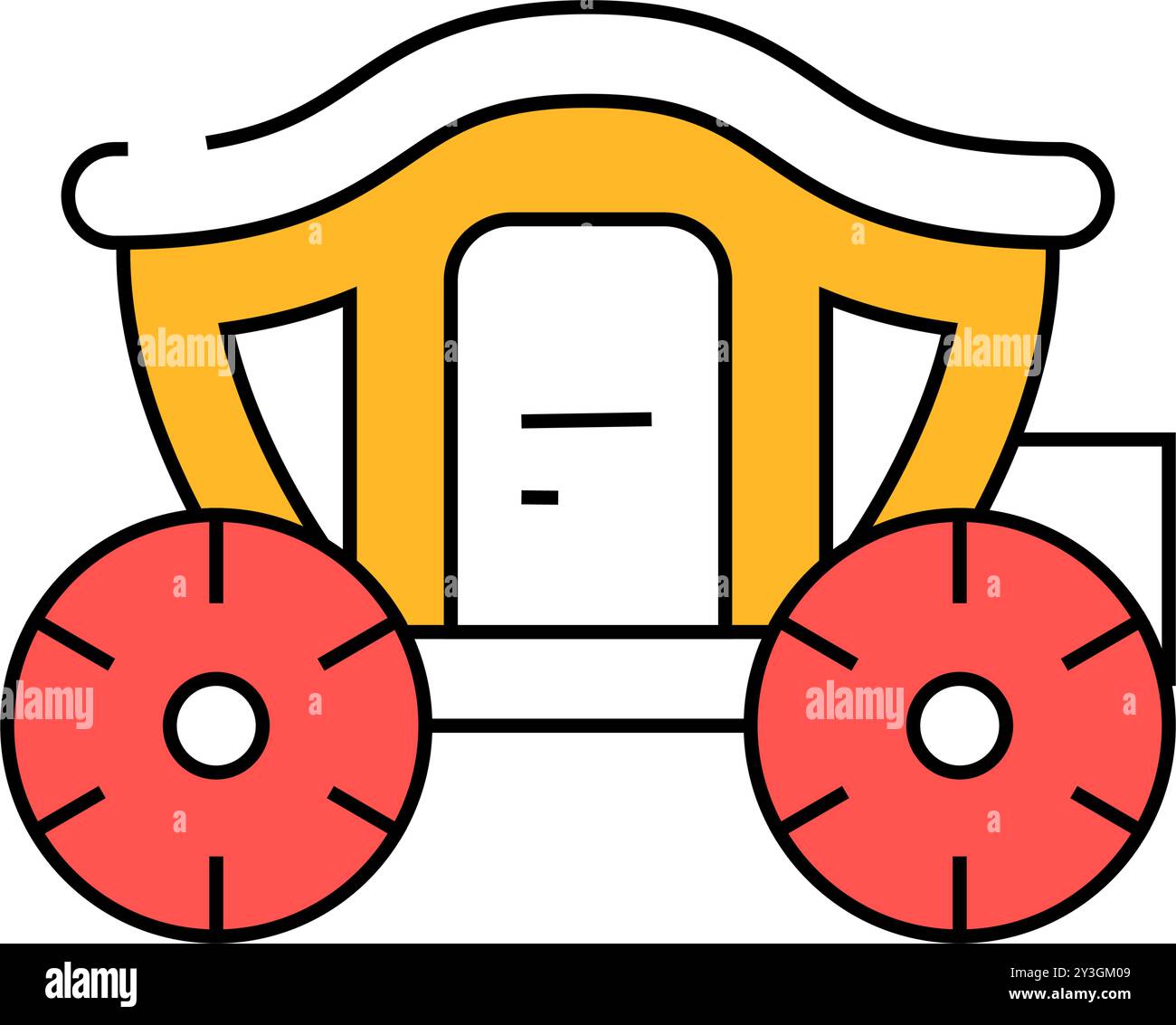 coach transport wedding icon color illustration Stock Vector Image ...