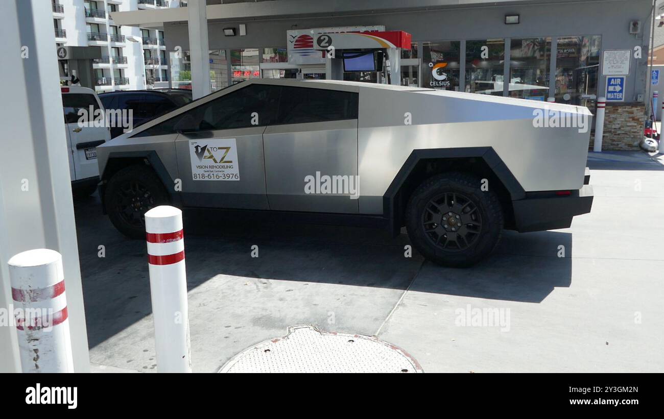 Los Angeles, California, USA 12th September 2024 Silver Tesla ...