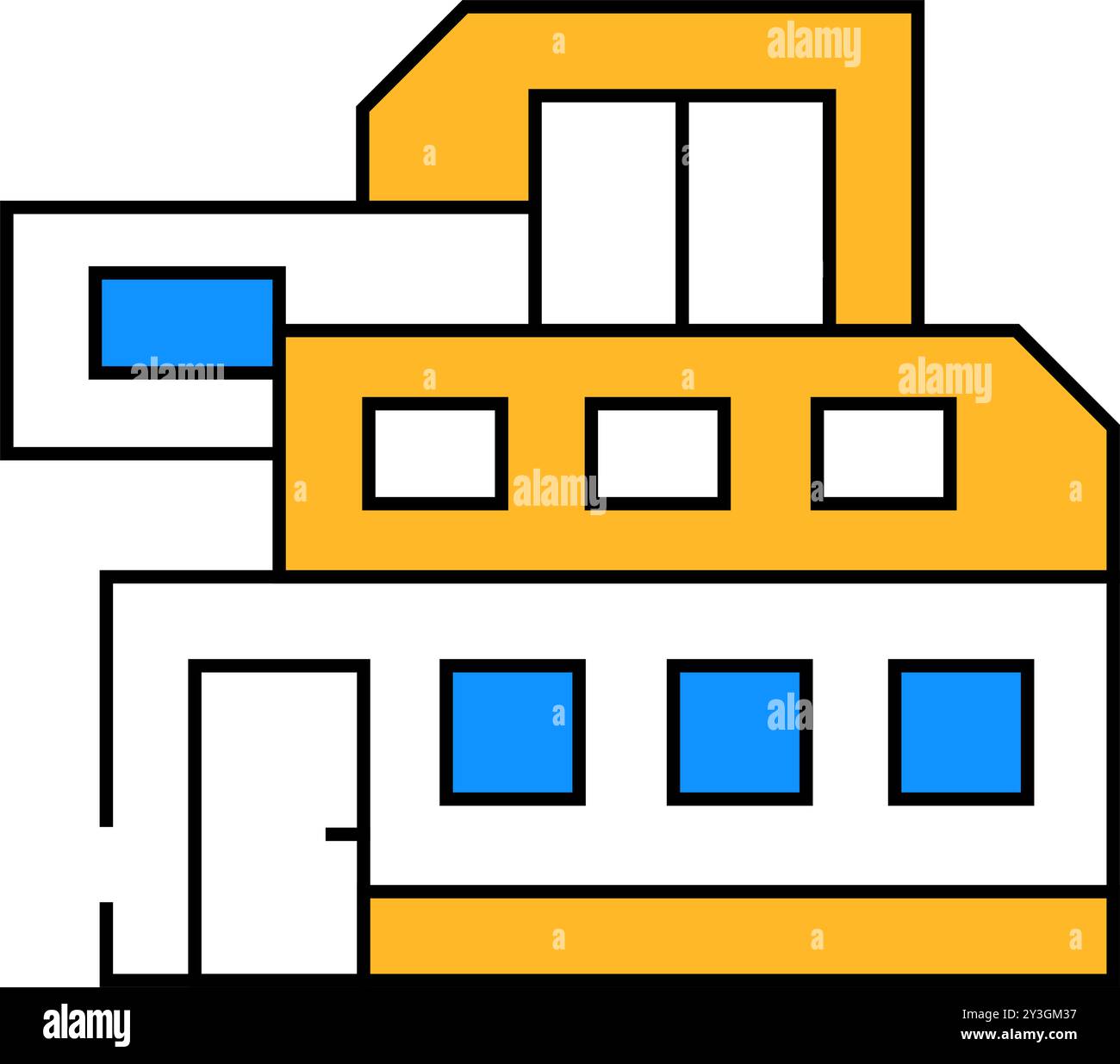 modern house building icon color illustration Stock Vector Image & Art ...