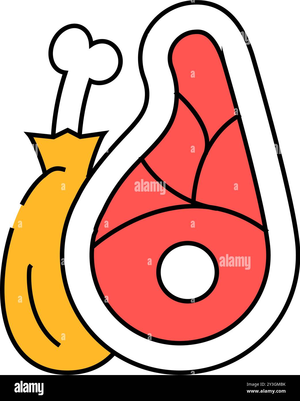 meat product icon color illustration Stock Vector Image & Art - Alamy