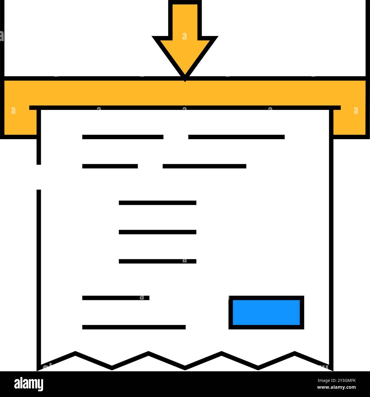 receipt check icon color illustration Stock Vector Image & Art - Alamy