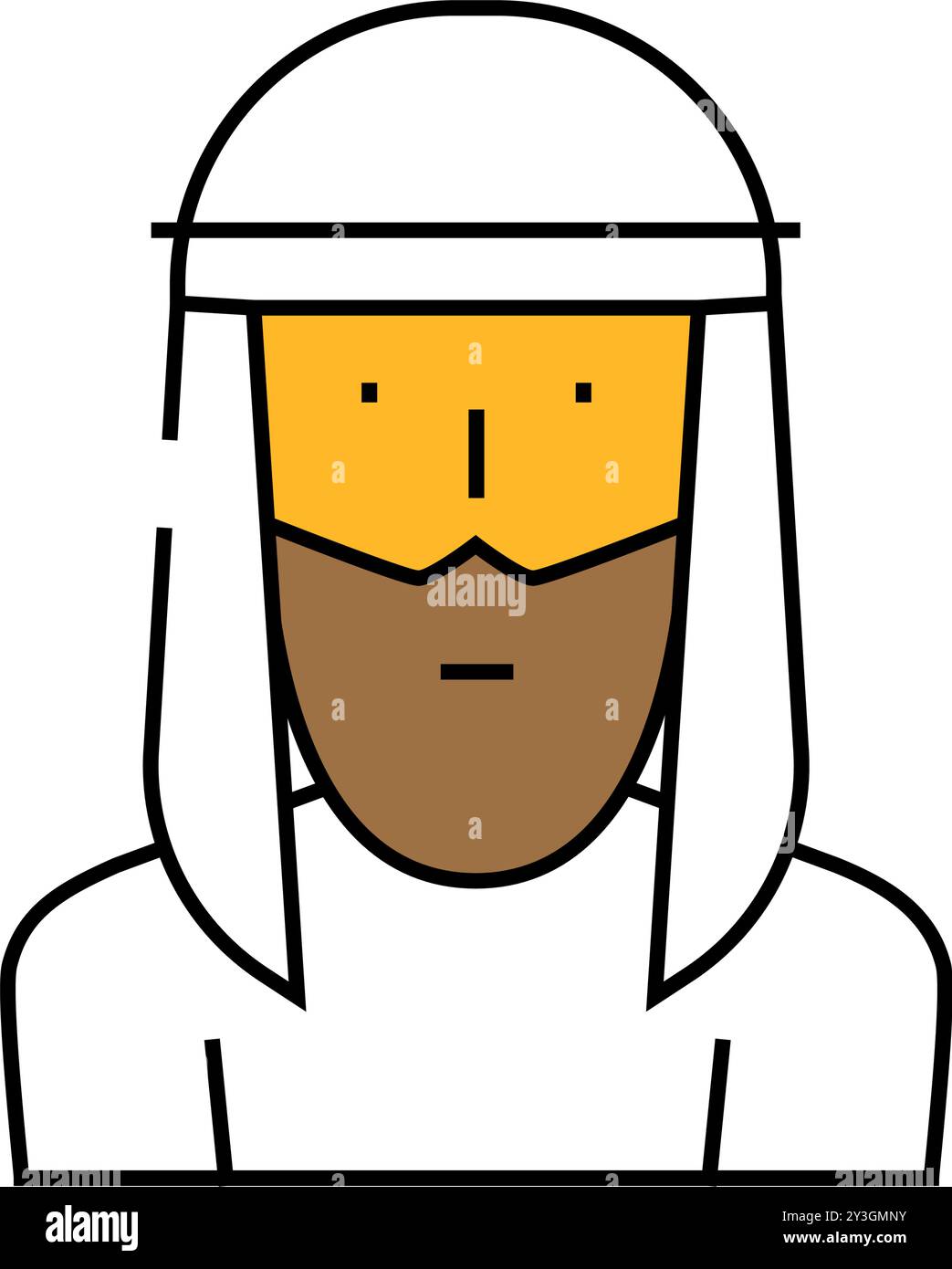 arab muslim guy icon color illustration Stock Vector Image & Art - Alamy