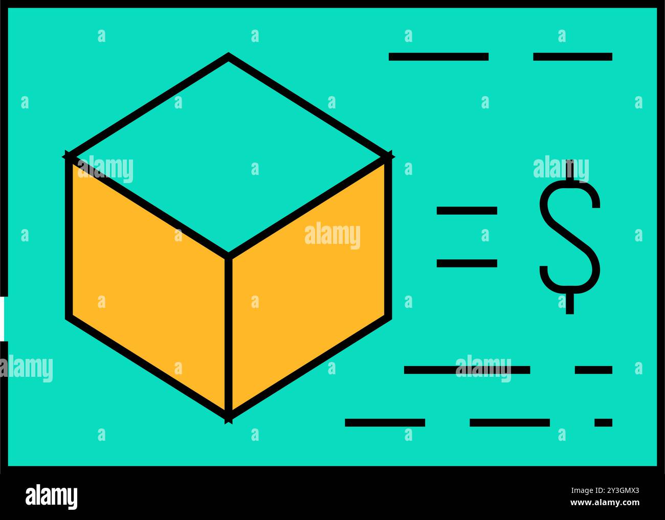 calculating cost of production icon color illustration Stock Vector ...