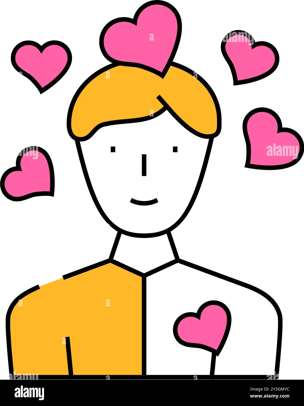 love man icon color illustration Stock Vector Image & Art - Alamy