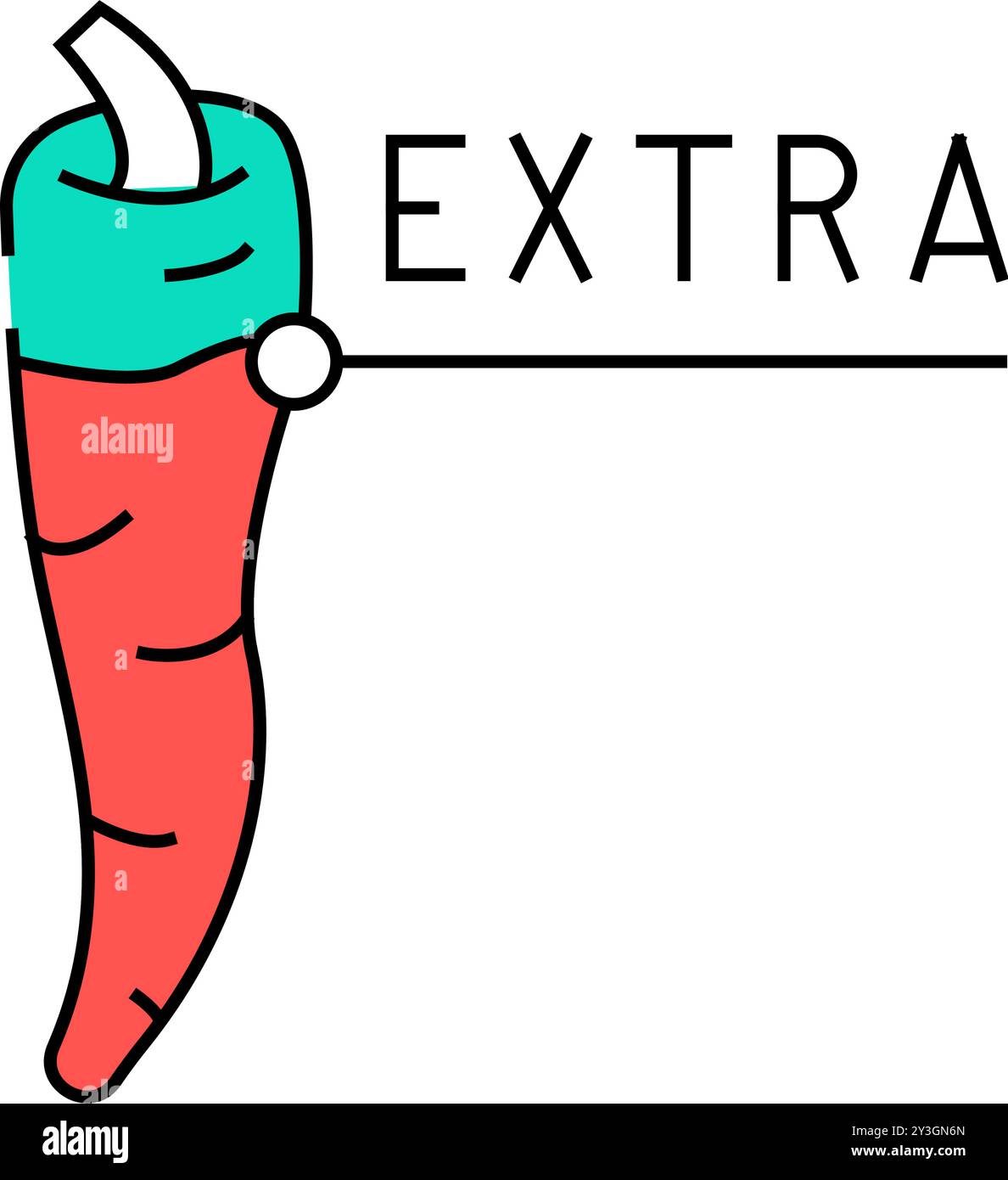 extra spice pepper icon color illustration Stock Vector Image & Art - Alamy