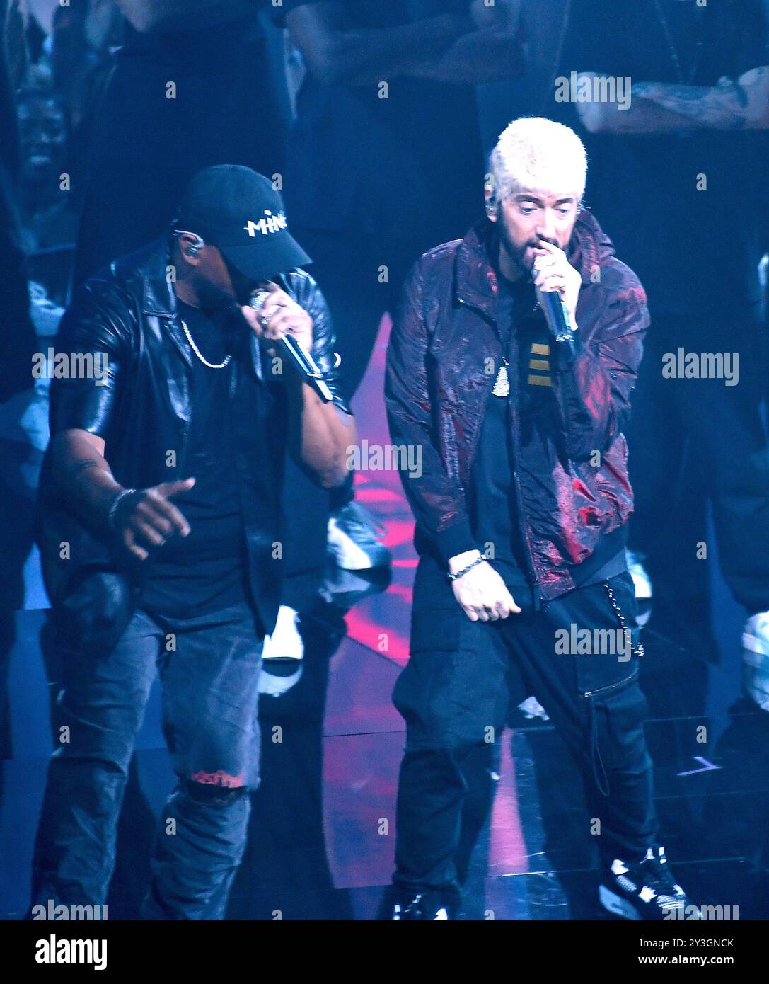 Elmont, USA. 11th Sep, 2024. Eminem performs during the 2024 MTV Video ...