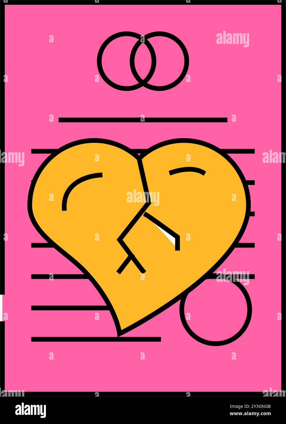 document of divorce icon color illustration Stock Vector Image & Art ...