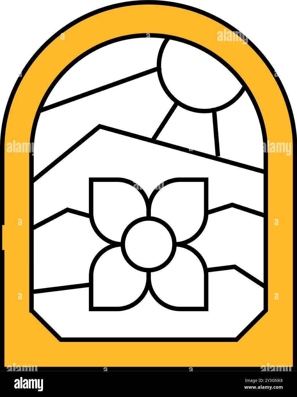 stained glass icon color illustration Stock Vector Image & Art - Alamy