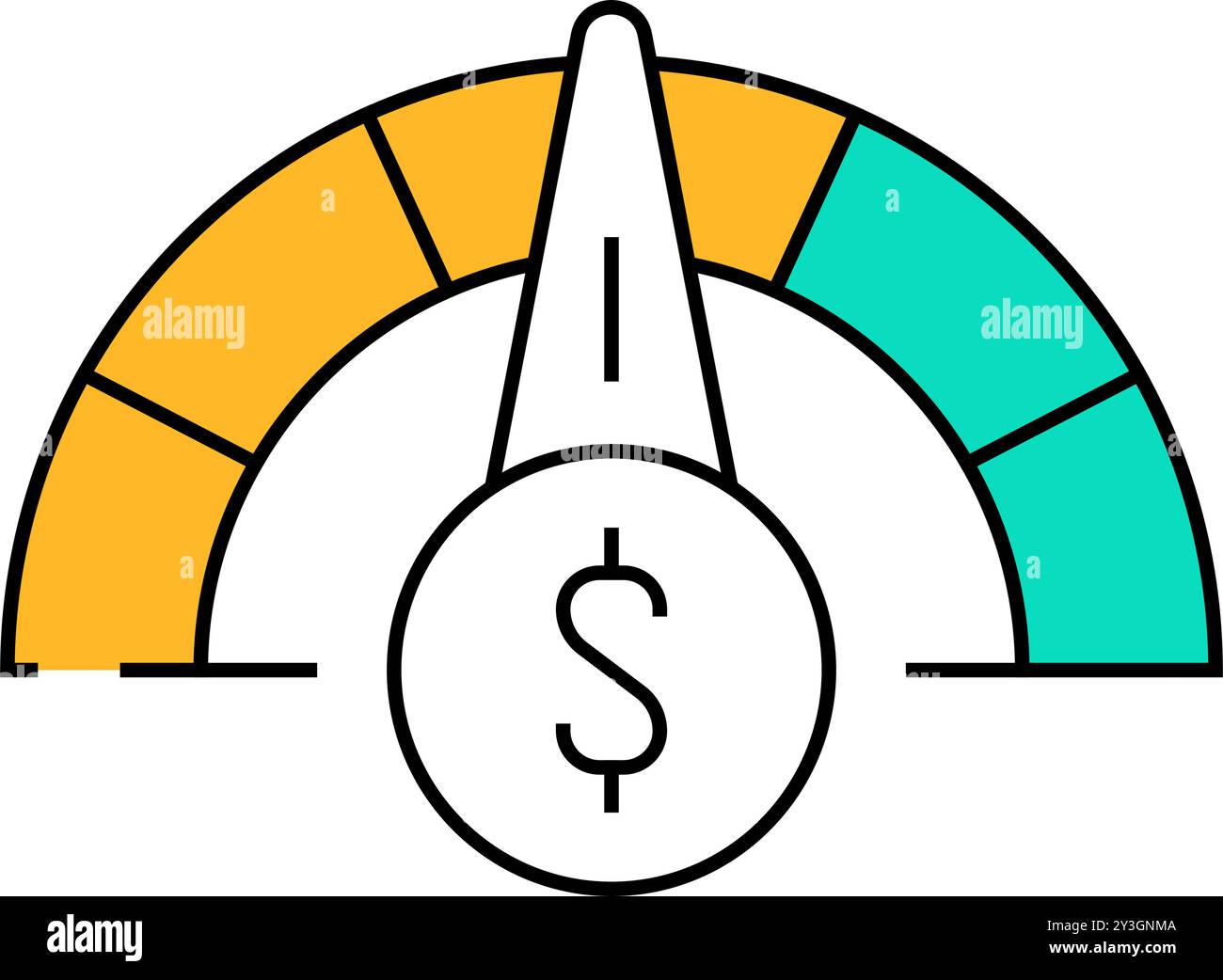 performance business intelligence icon color illustration Stock Vector ...