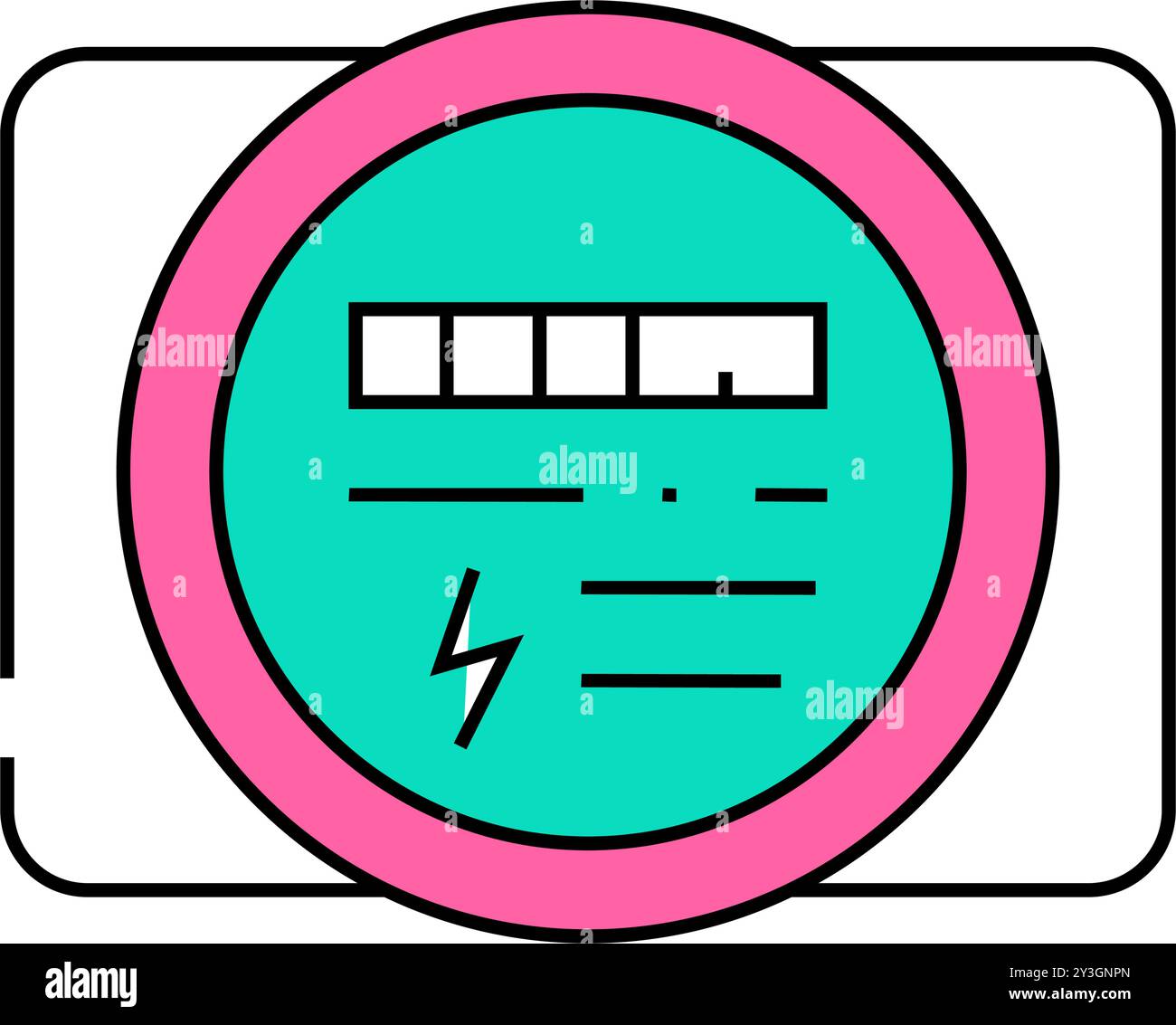 electric meter icon color illustration Stock Vector Image & Art - Alamy