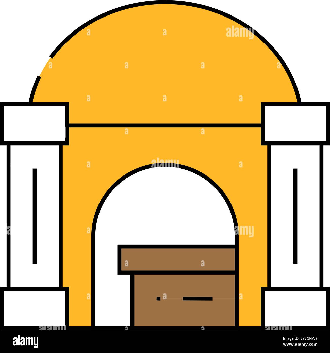 funeral crypt icon color illustration Stock Vector Image & Art - Alamy