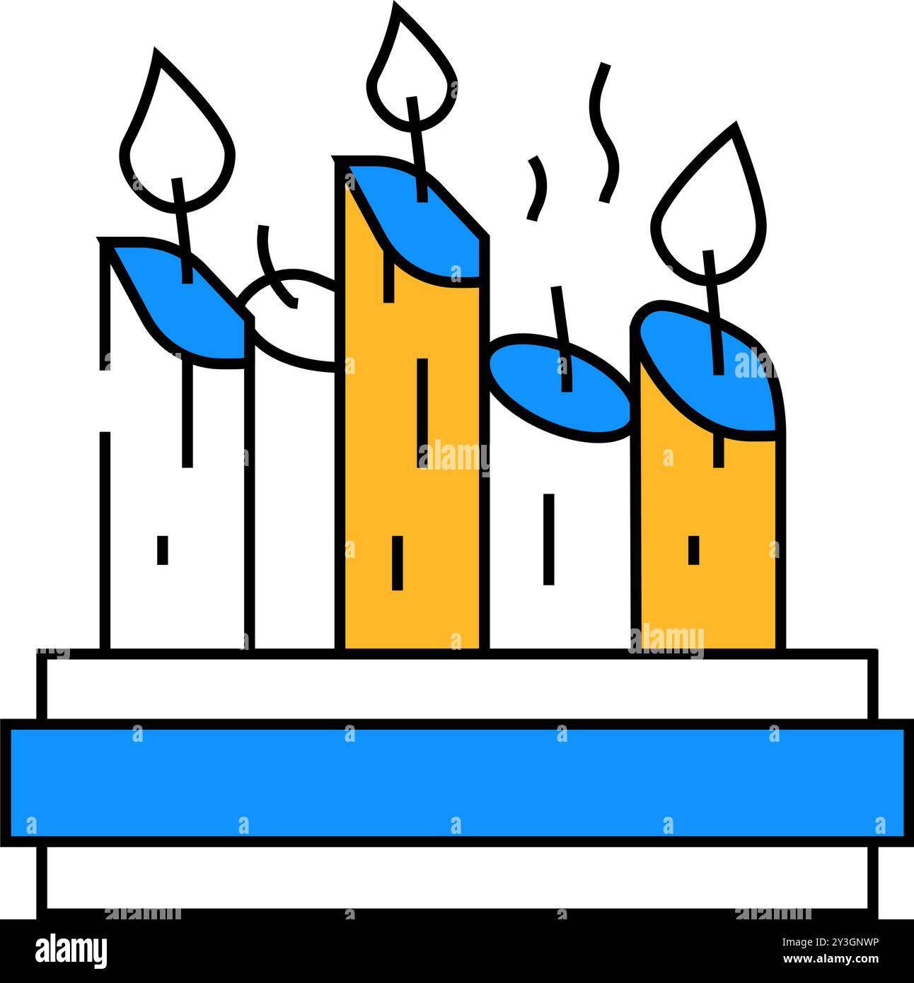 Candles flowers grave Stock Vector Images - Alamy