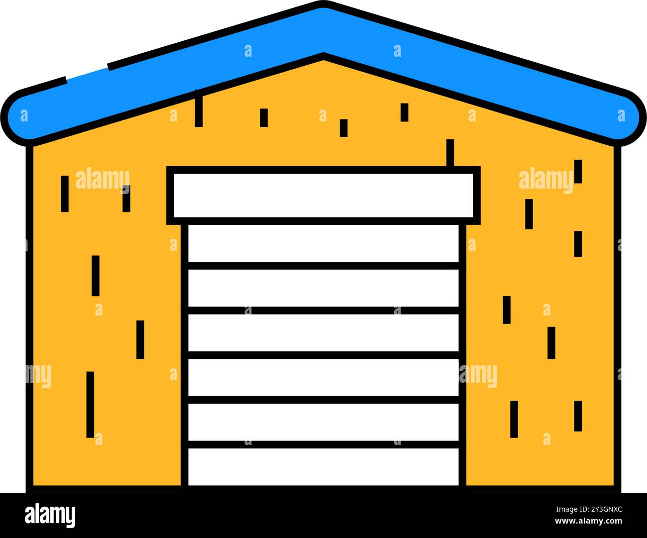 barn metal frame icon color illustration Stock Vector Image & Art - Alamy