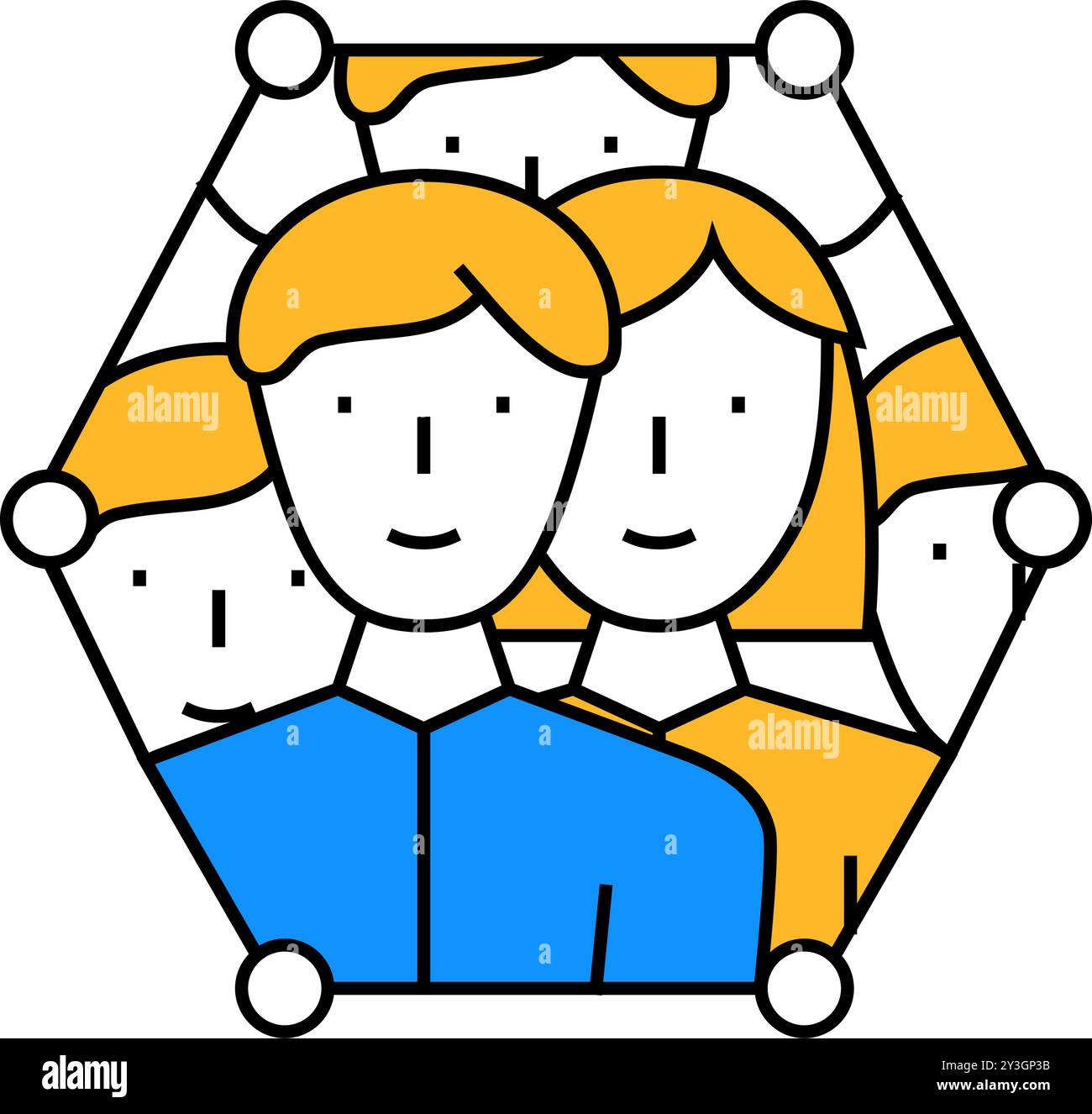 successful teamwork icon color illustration Stock Vector Image & Art ...