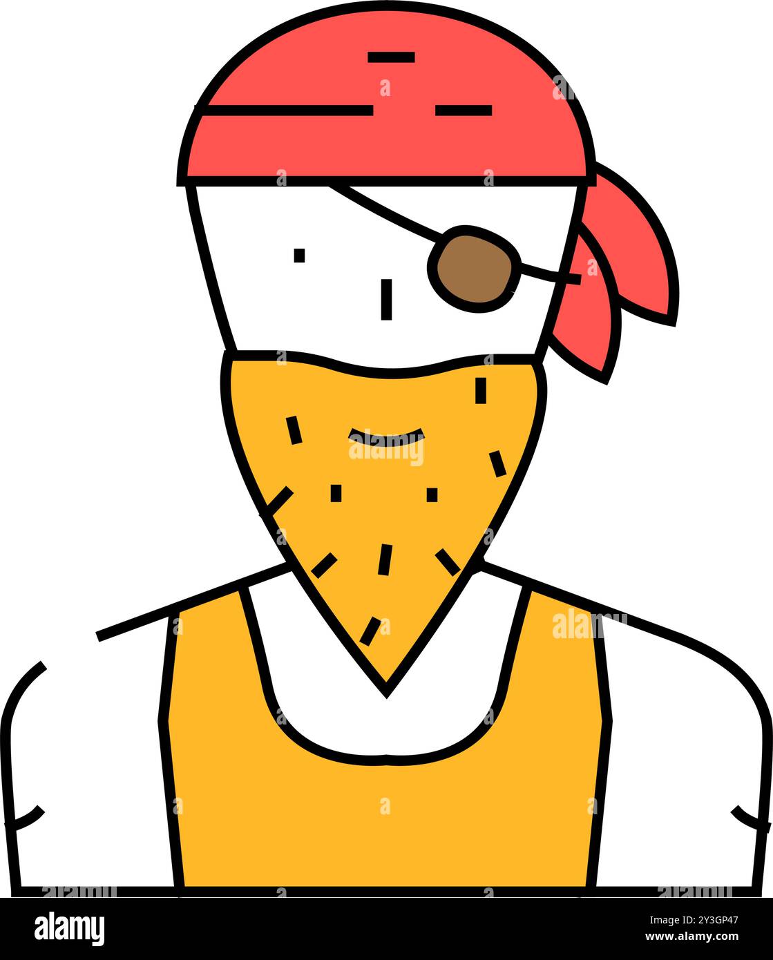pirate person icon color illustration Stock Vector Image & Art - Alamy