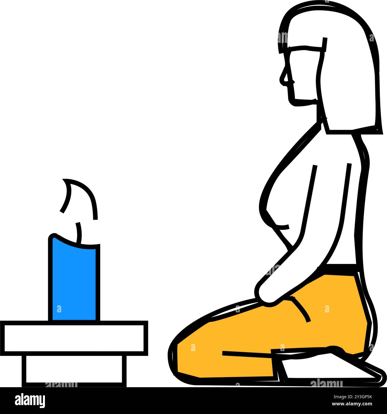 Mantra meditation icon color Cut Out Stock Images & Pictures - Alamy