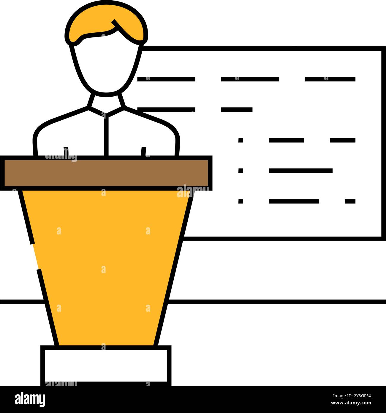 advisor business consultant icon color illustration Stock Vector Image ...