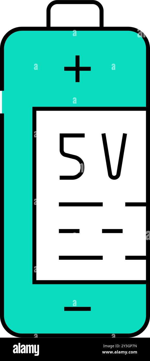 sv battery icon color illustration Stock Vector Image & Art - Alamy