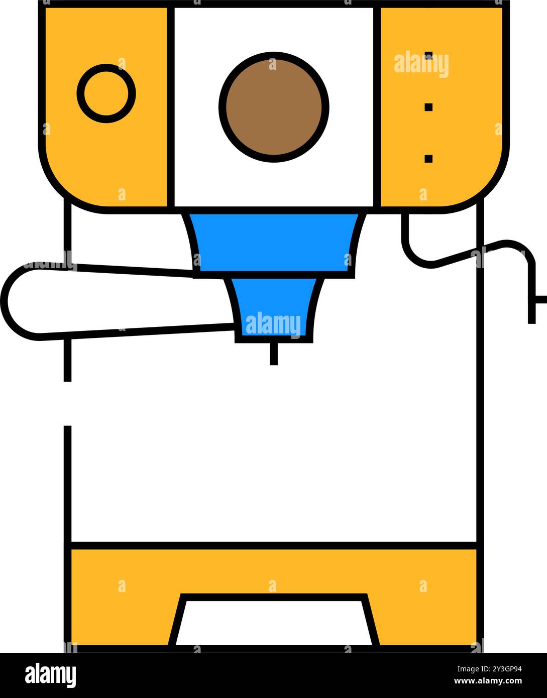 conventional coffee machine icon color illustration Stock Vector Image ...