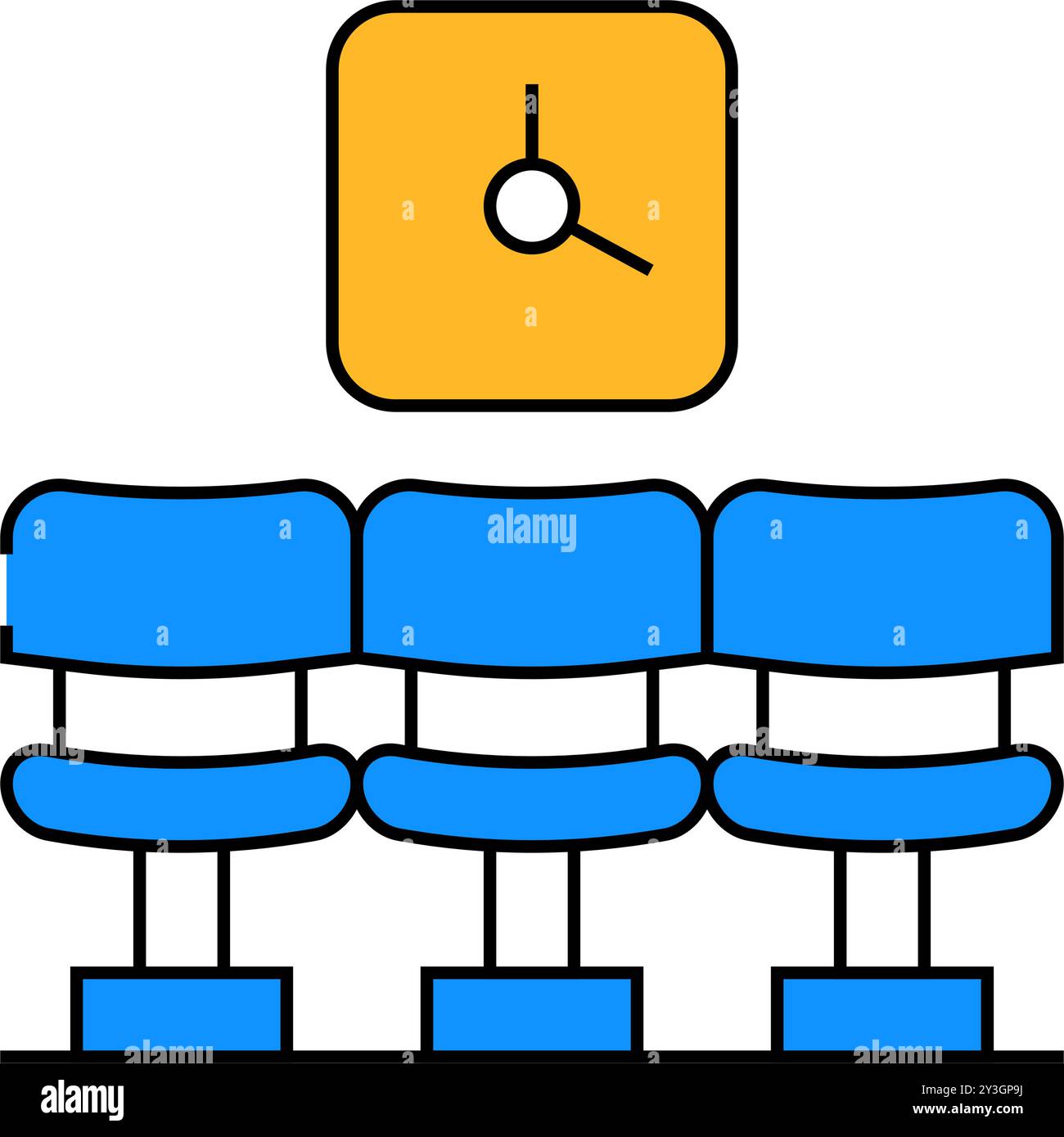 waiting room clock icon color illustration Stock Vector Image & Art - Alamy