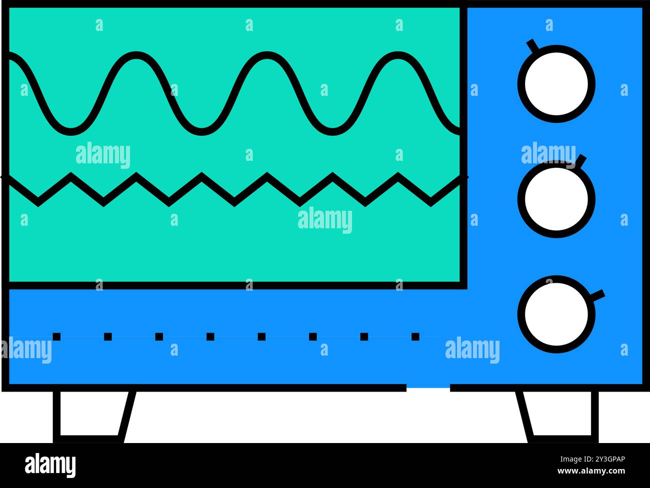 electromagnetic waves checking equipment icon color illustration Stock ...