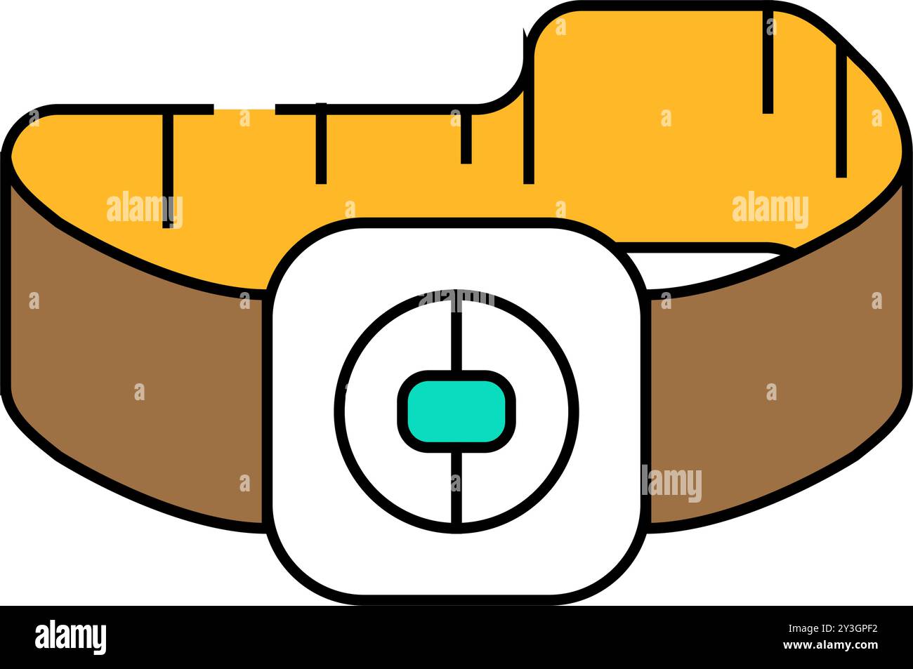 chest heart rate monitor icon color illustration Stock Vector Image ...