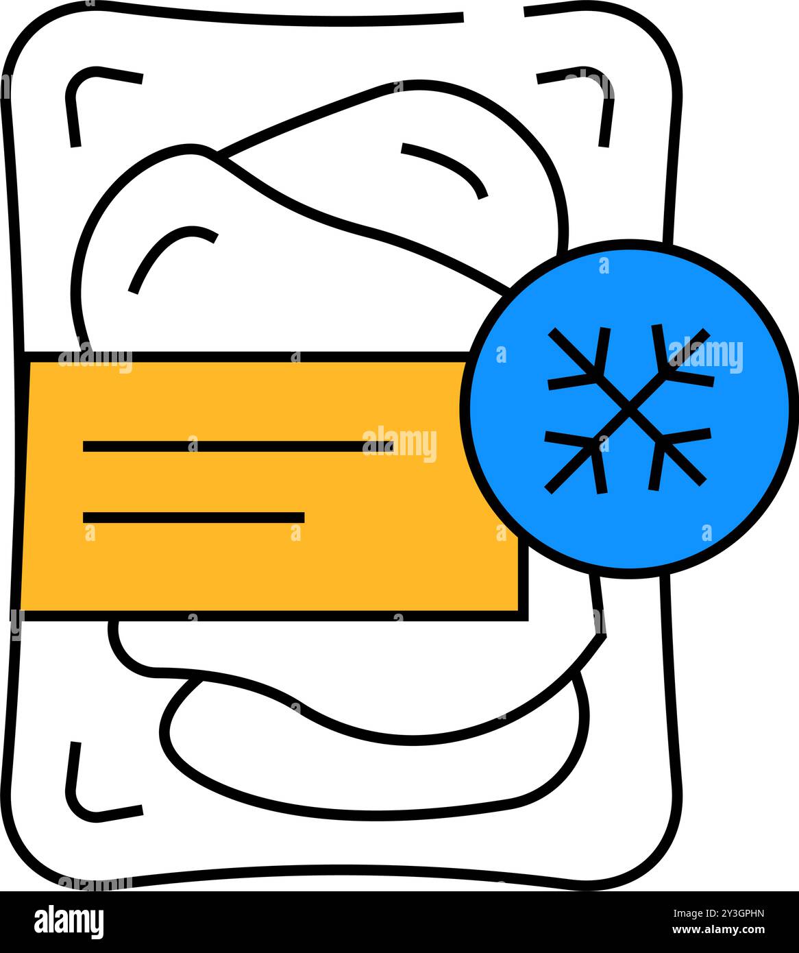 meat fillet frozen food icon color illustration Stock Vector Image ...