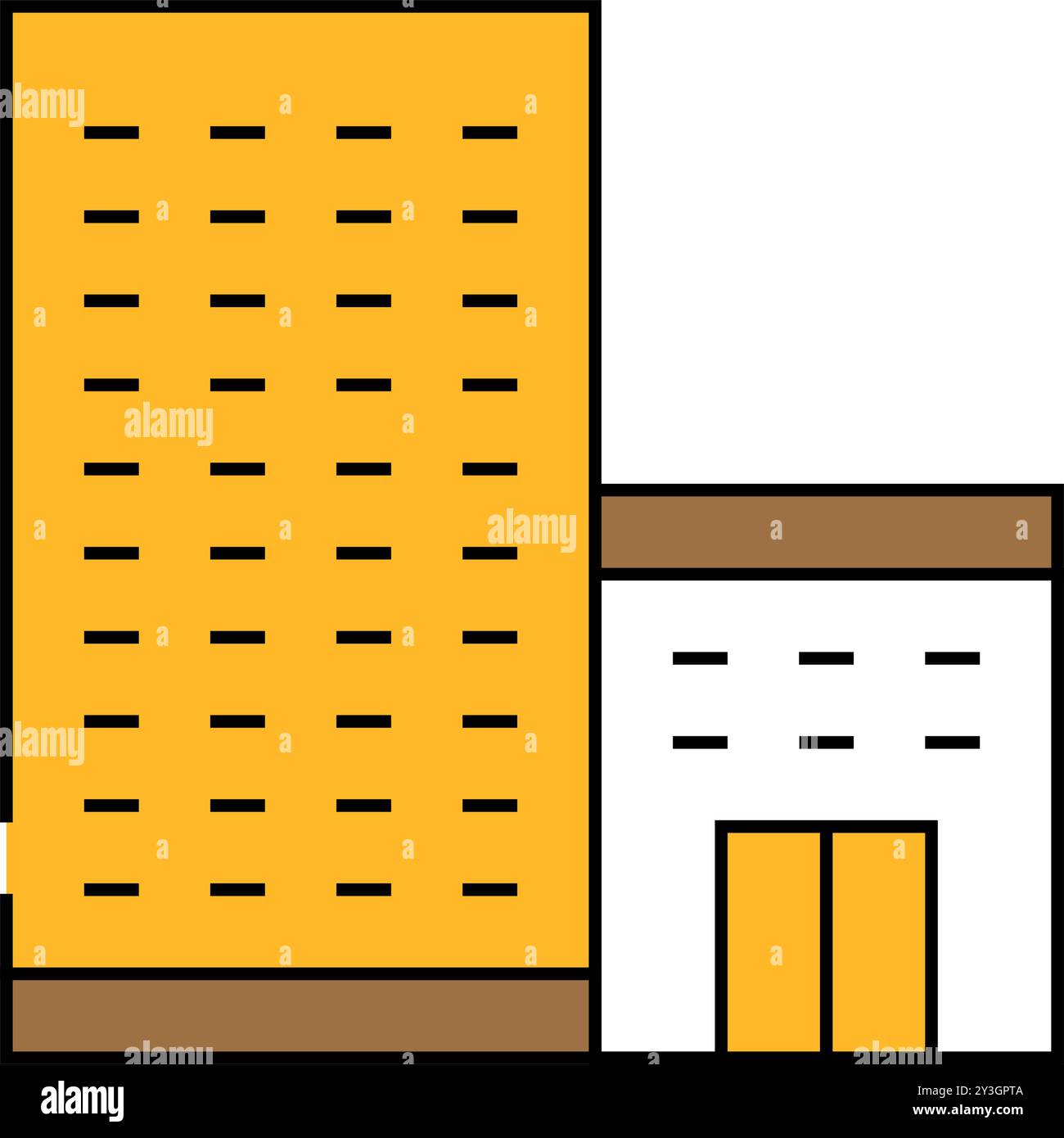 office skyscraper icon color illustration Stock Vector Image & Art - Alamy