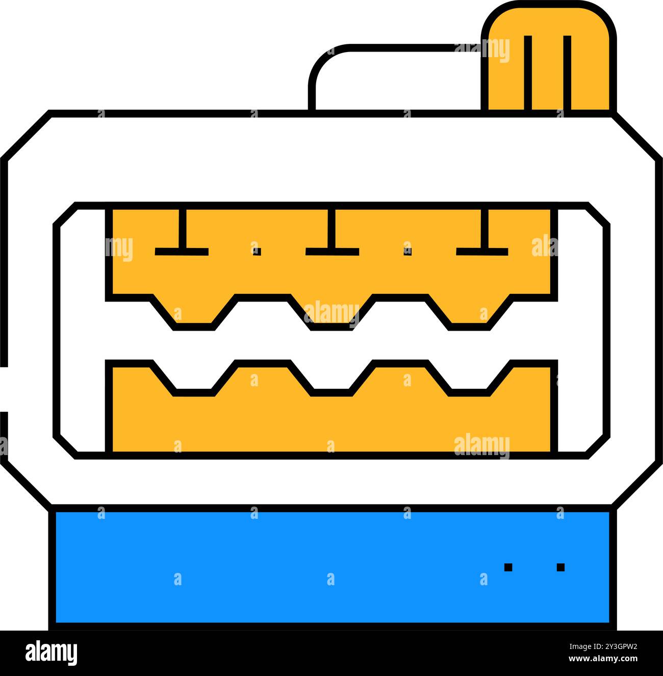 metal part production machine icon color illustration Stock Vector ...