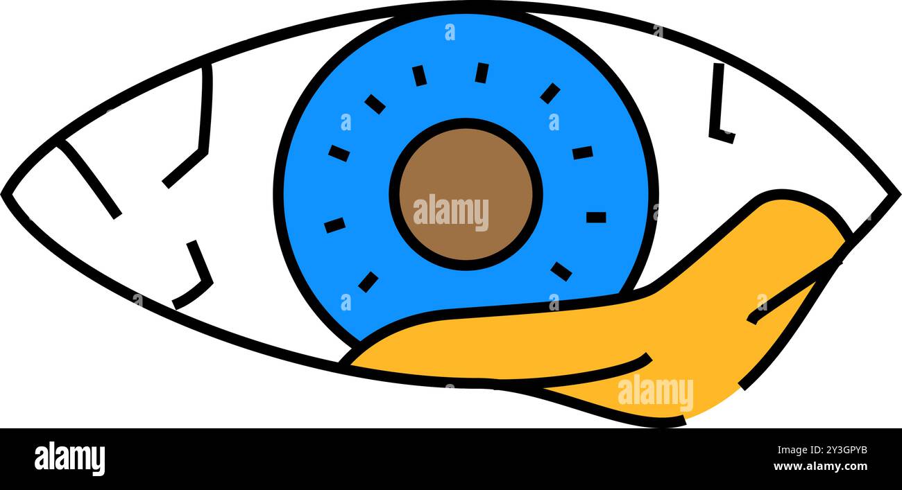 eye infection ophthalmology icon color illustration Stock Vector Image ...