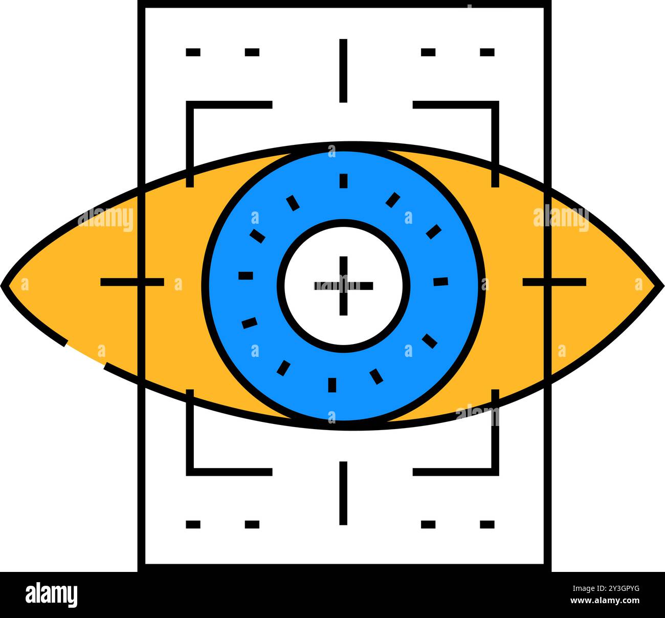 eye with mesh ophthalmology icon color illustration Stock Vector Image ...
