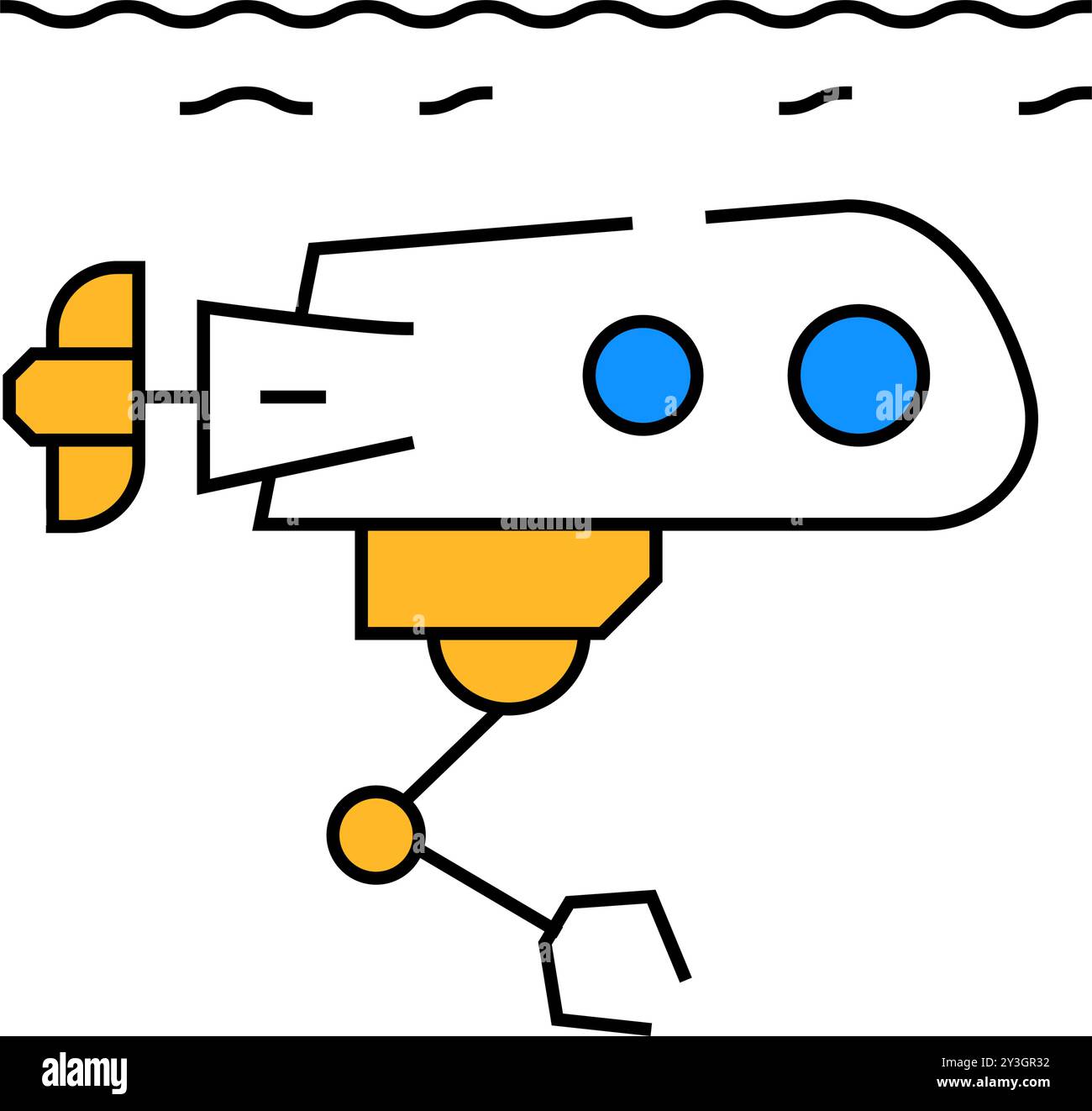 underwater robot icon color illustration Stock Vector Image & Art - Alamy