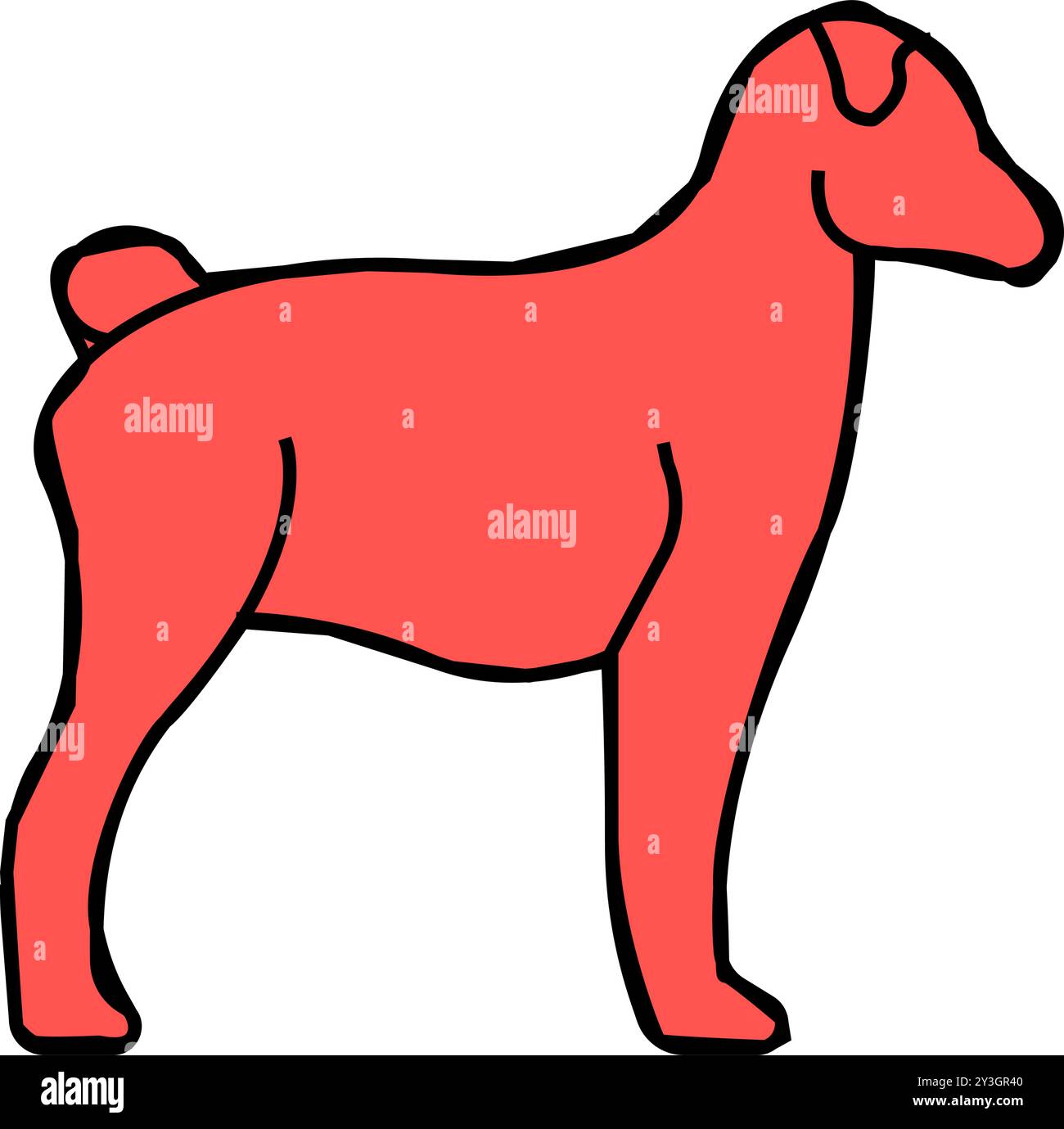 Donkey domestic animal color icon Stock Vector Images - Alamy