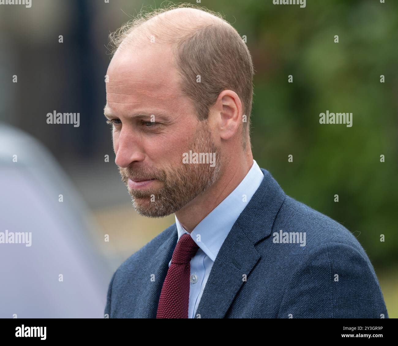 Llanelli,10th Sep 2024 HRH Prince William arrives at Swiss Valley ...