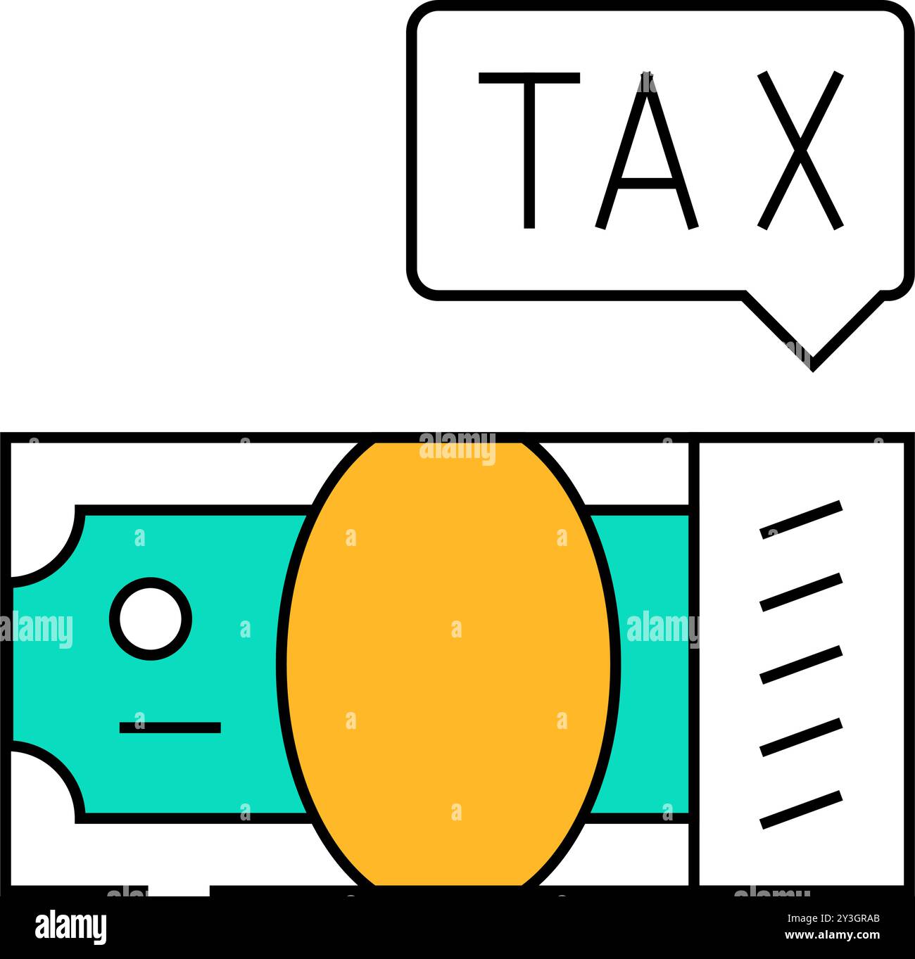 every dollar tax icon color illustration Stock Vector Image & Art - Alamy