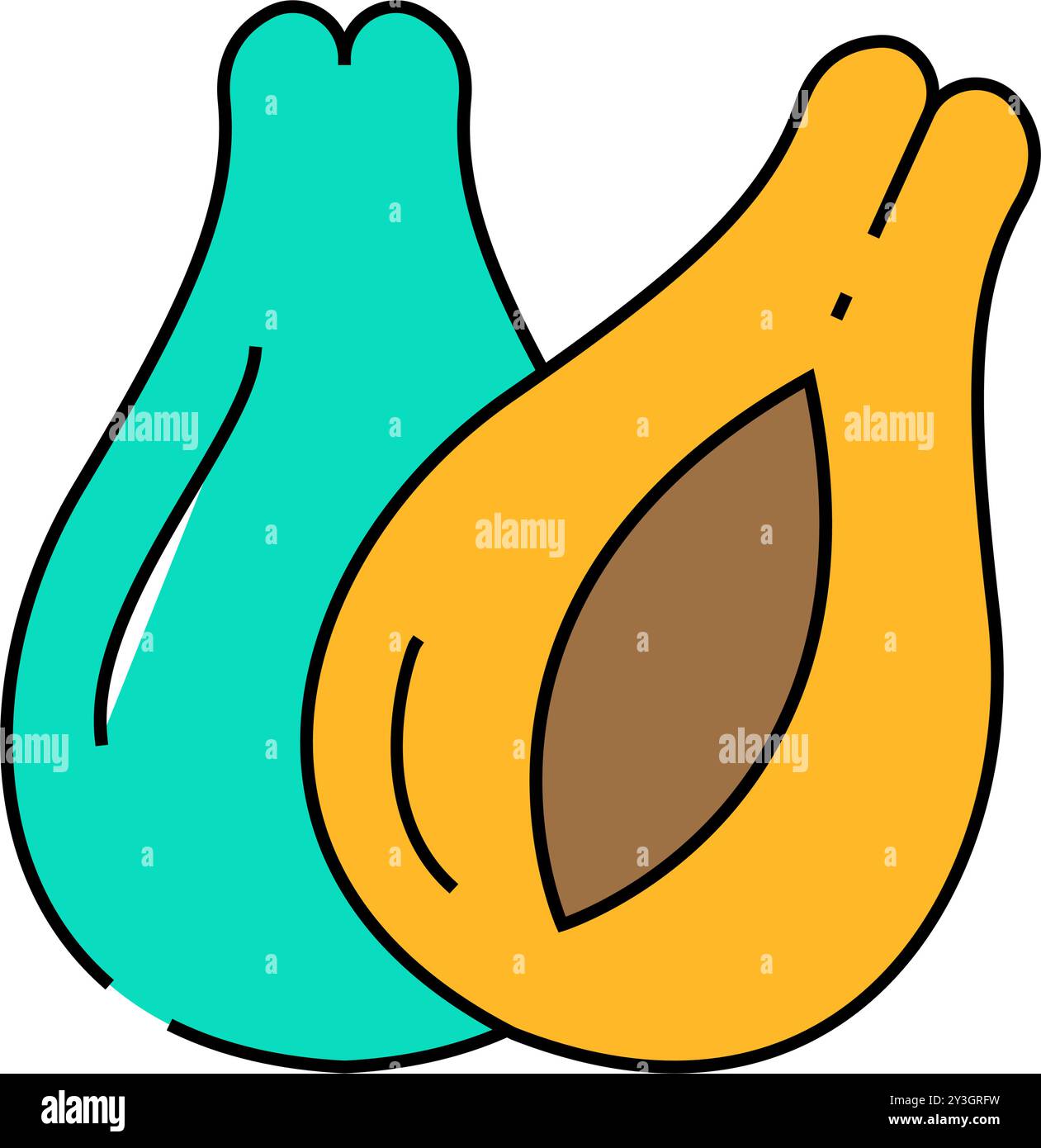 papayas fruit icon color illustration Stock Vector Image & Art - Alamy