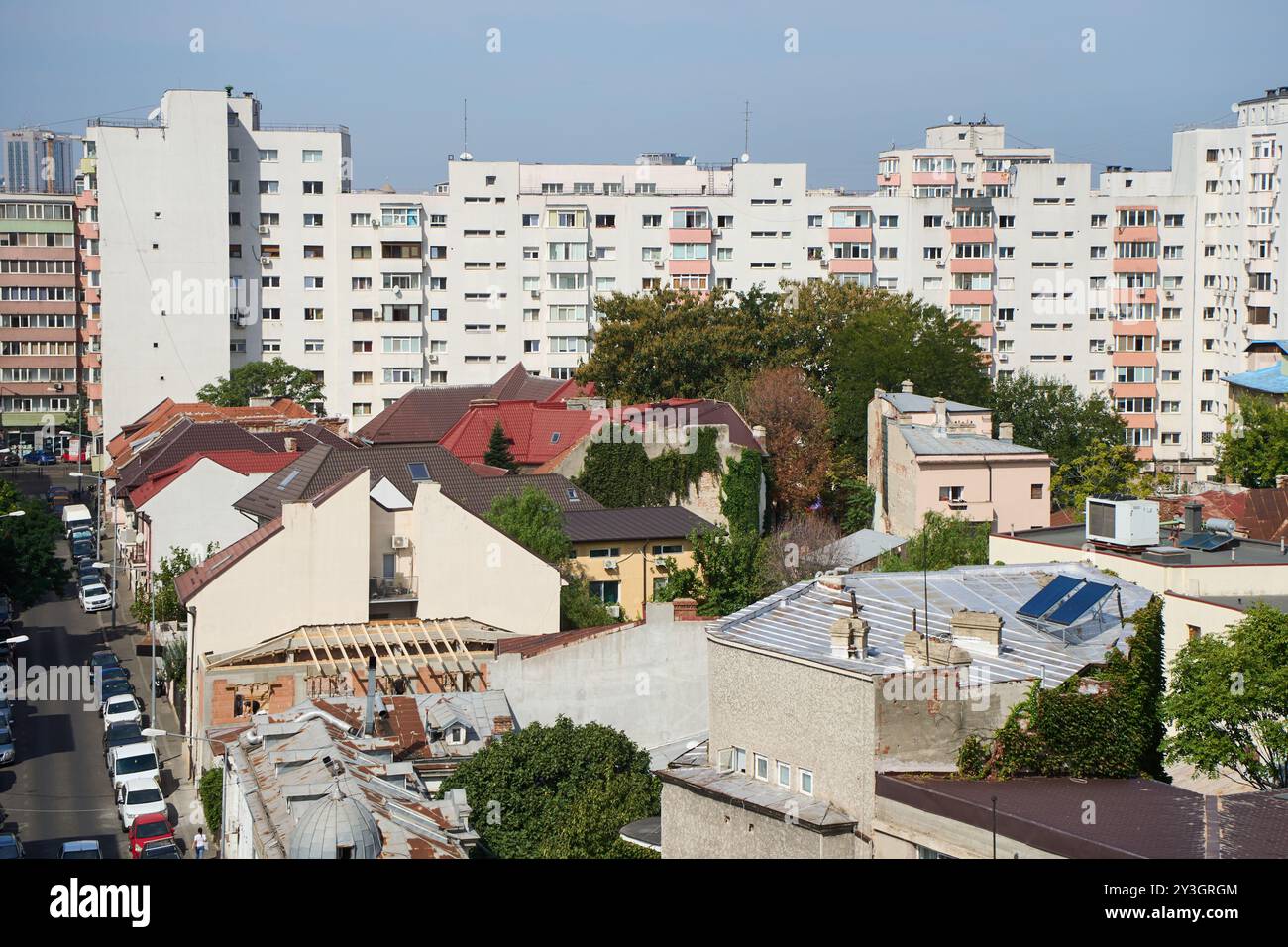 Bucharest, Romania. 13th Sep, 2024: High view over the city of ...