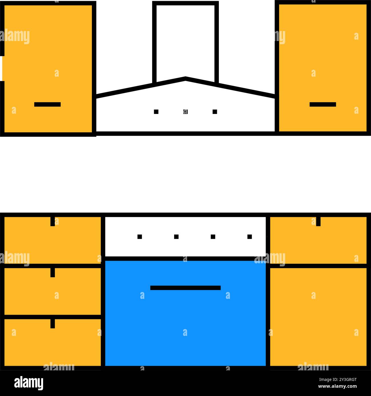 Backyard kitchen modern Stock Vector Images - Alamy