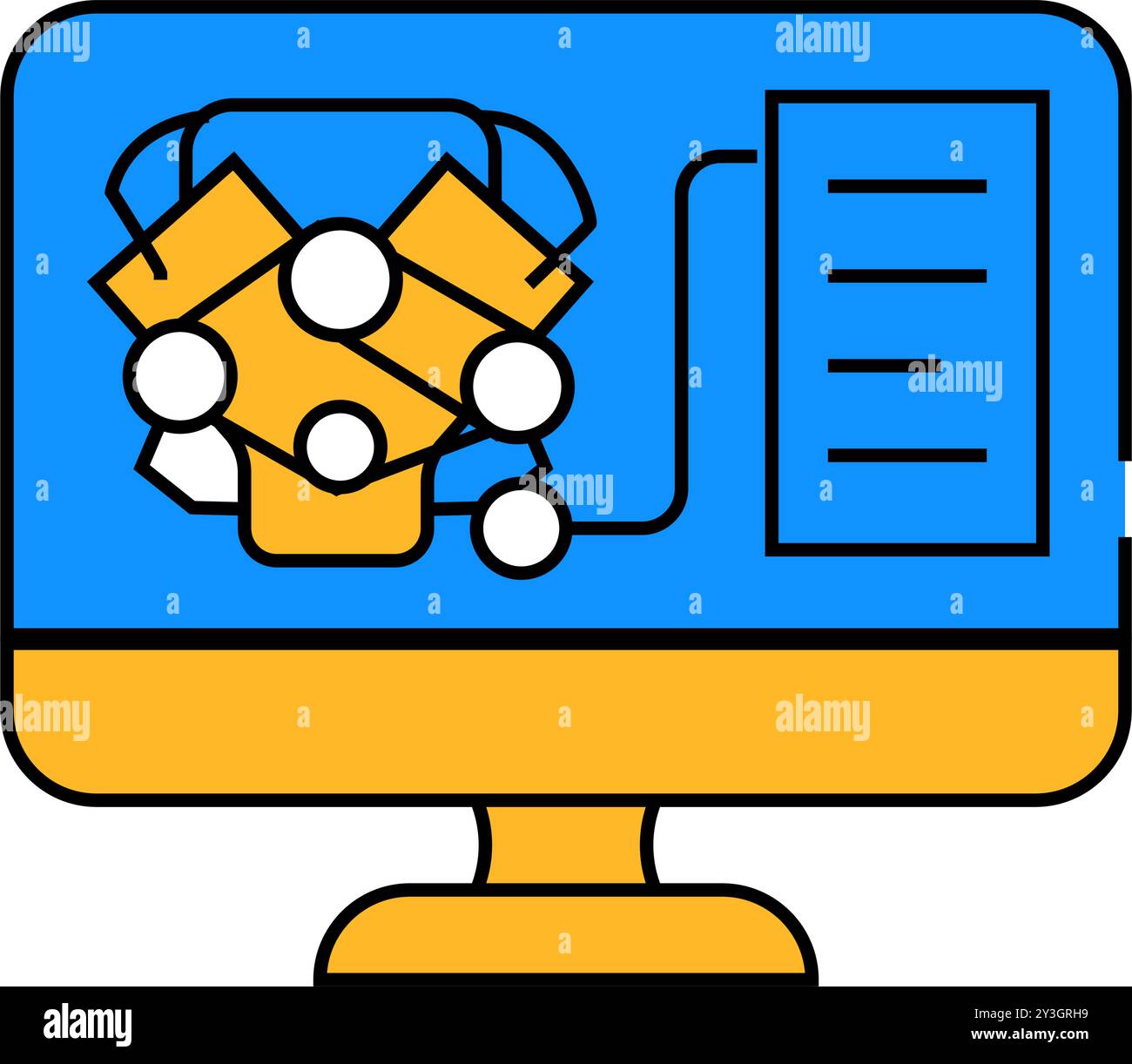 engine digital analysis and check icon color illustration Stock Vector ...