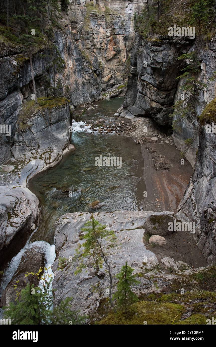 Maligne Canyon is a pitoresque gorge of the Maligne River in Jasper ...