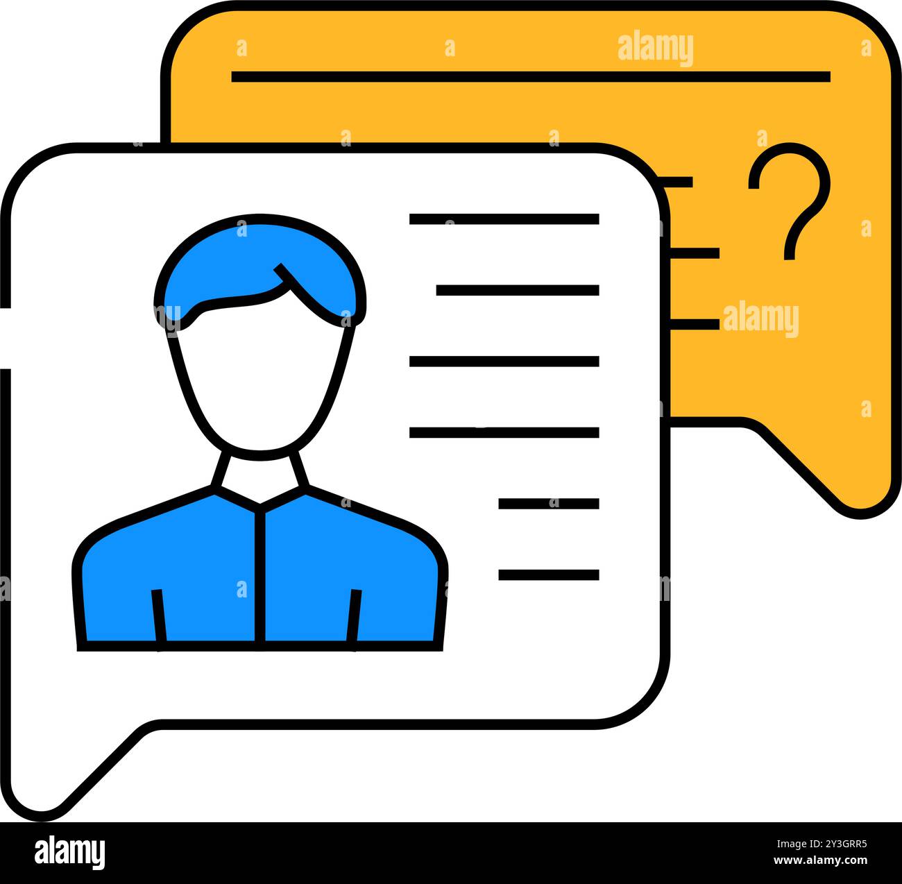 employee discussion icon color illustration Stock Vector Image & Art ...