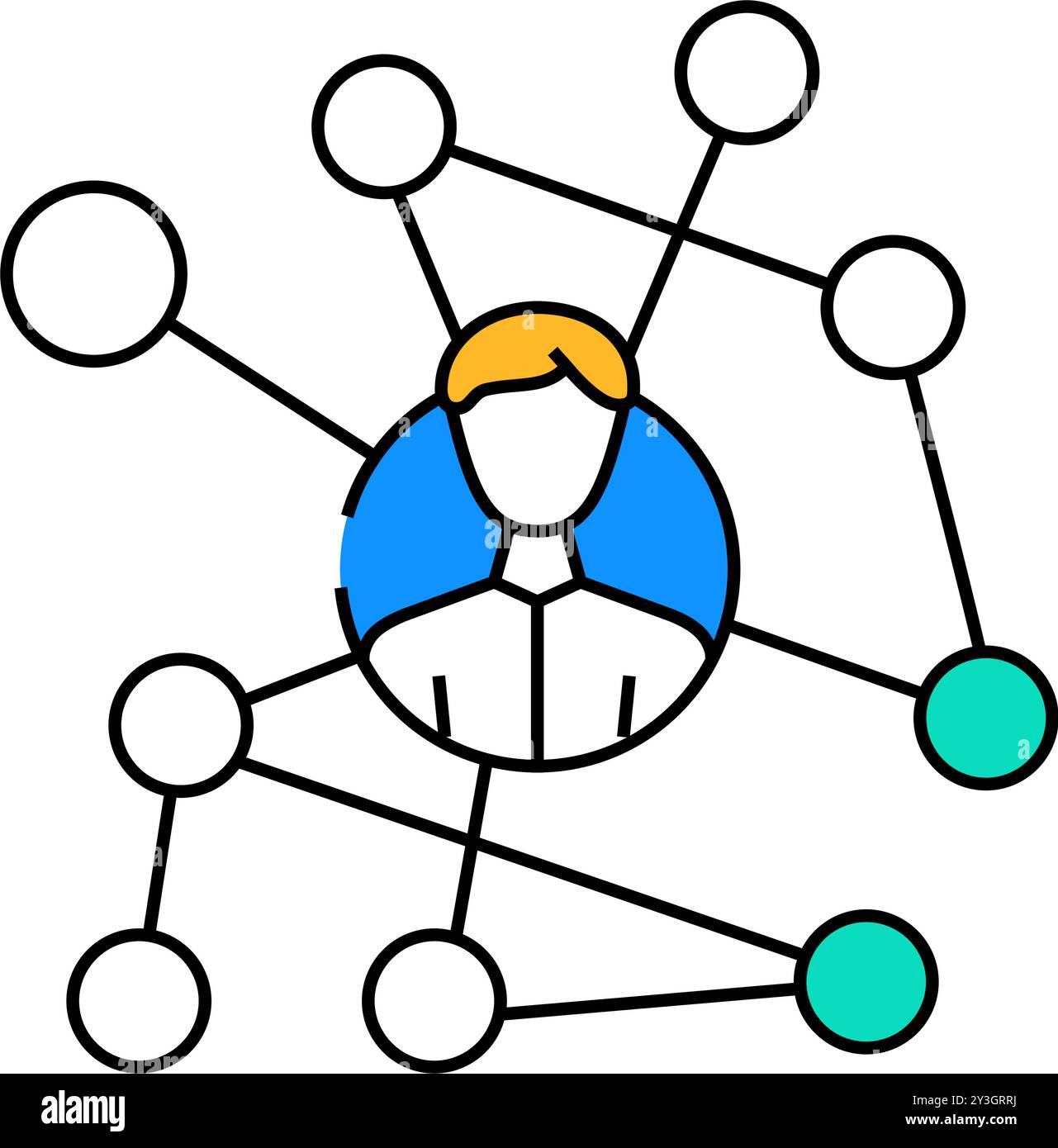 network connections icon color illustration Stock Vector Image & Art ...