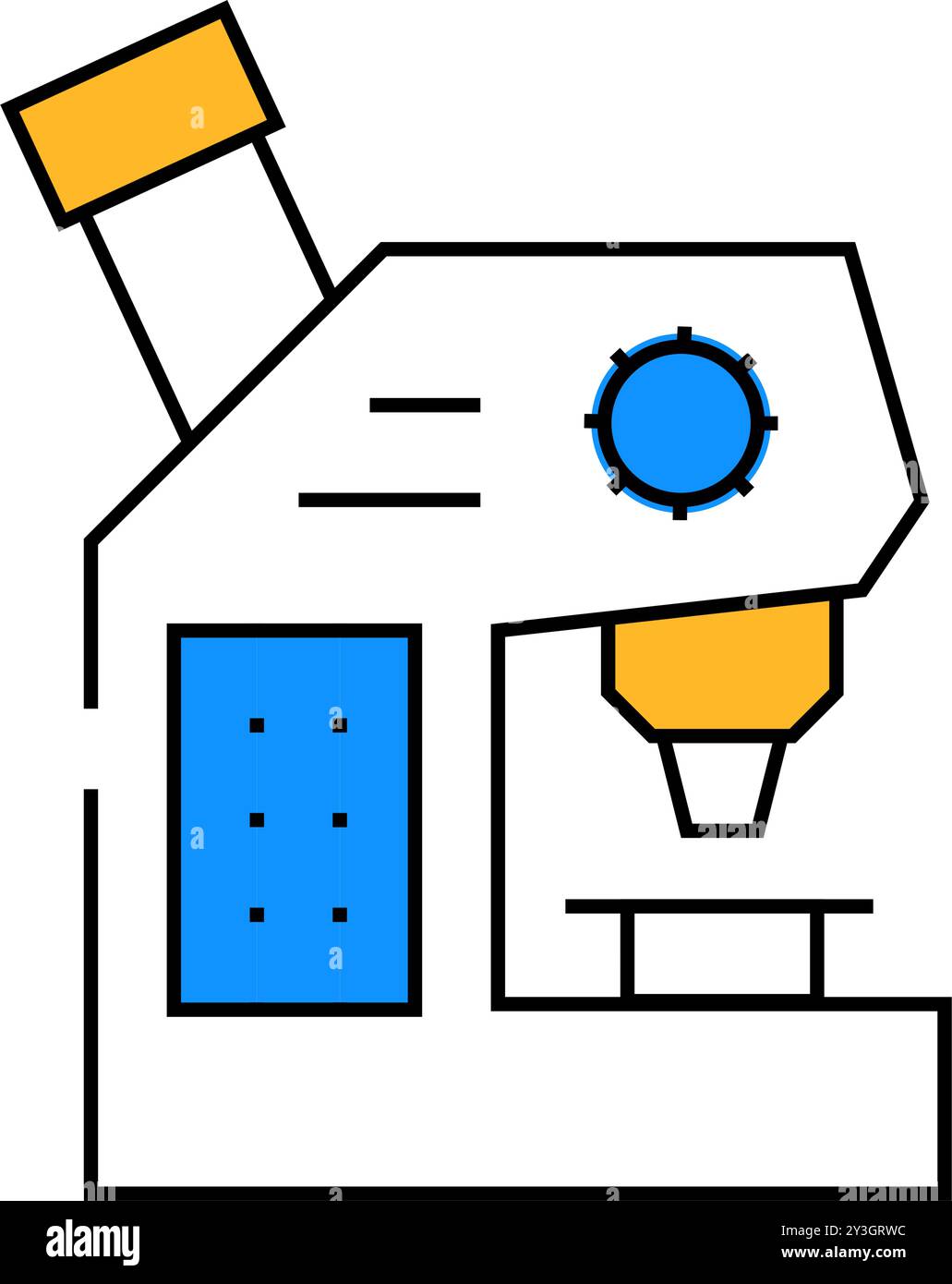 microscope laboratory tool icon color illustration Stock Vector Image ...
