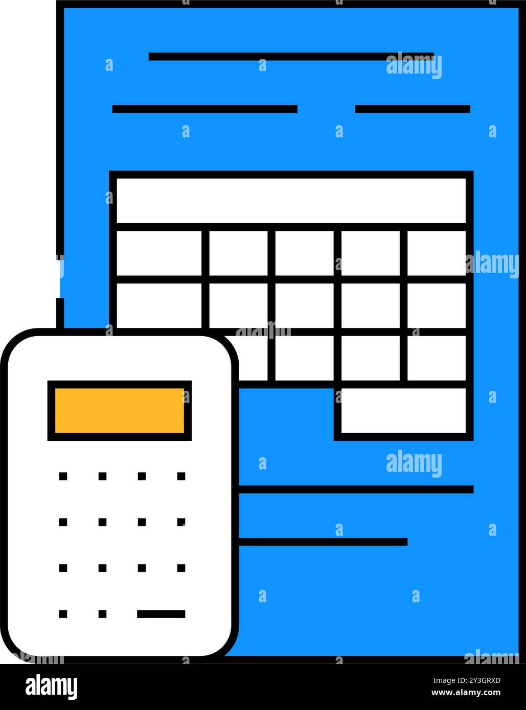 tables business manager icon color illustration Stock Vector Image ...