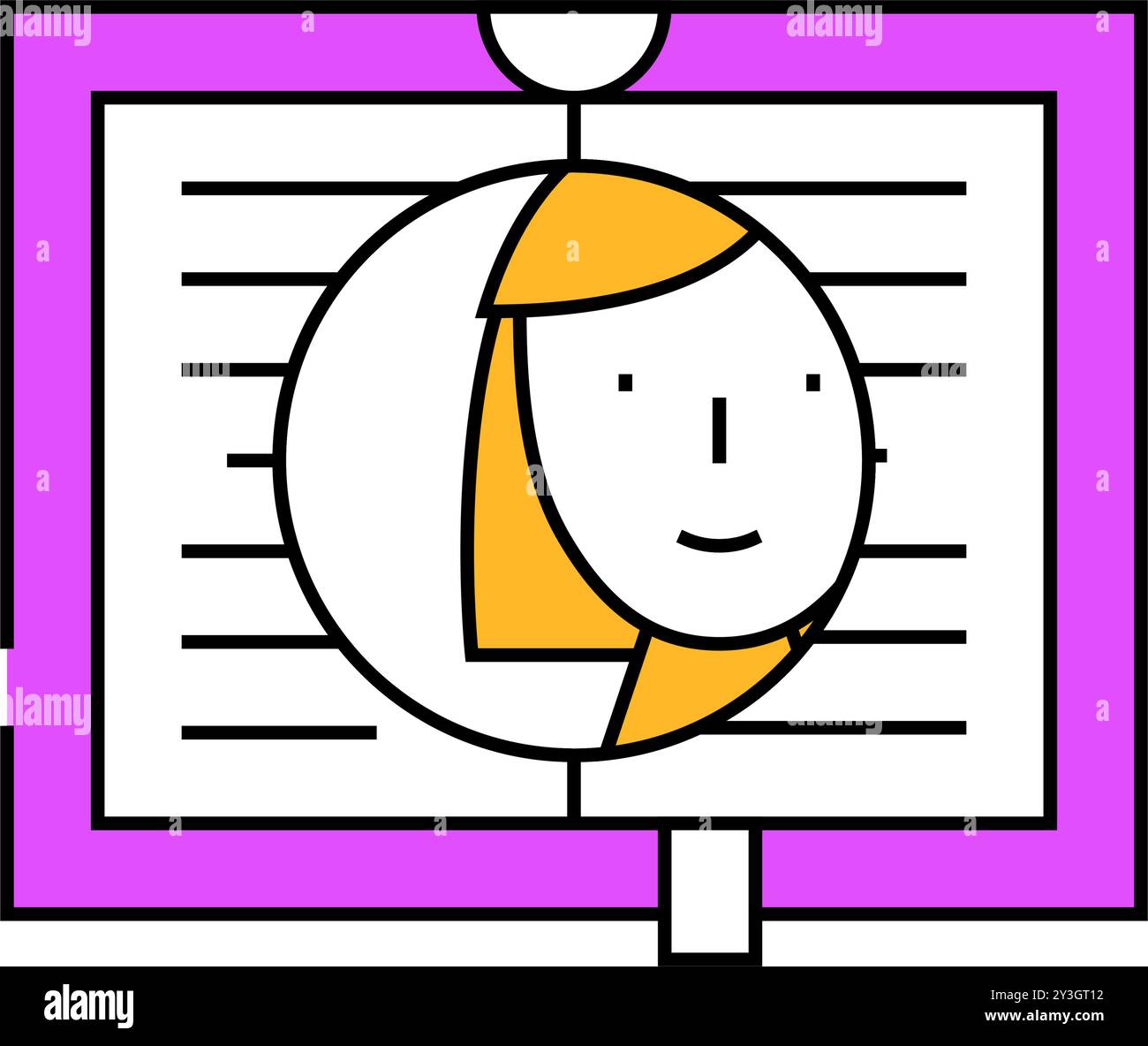 women fiction literature icon color illustration Stock Vector Image ...