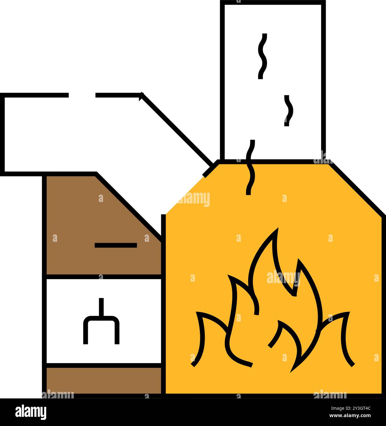 burning waste icon color illustration Stock Vector Image & Art - Alamy