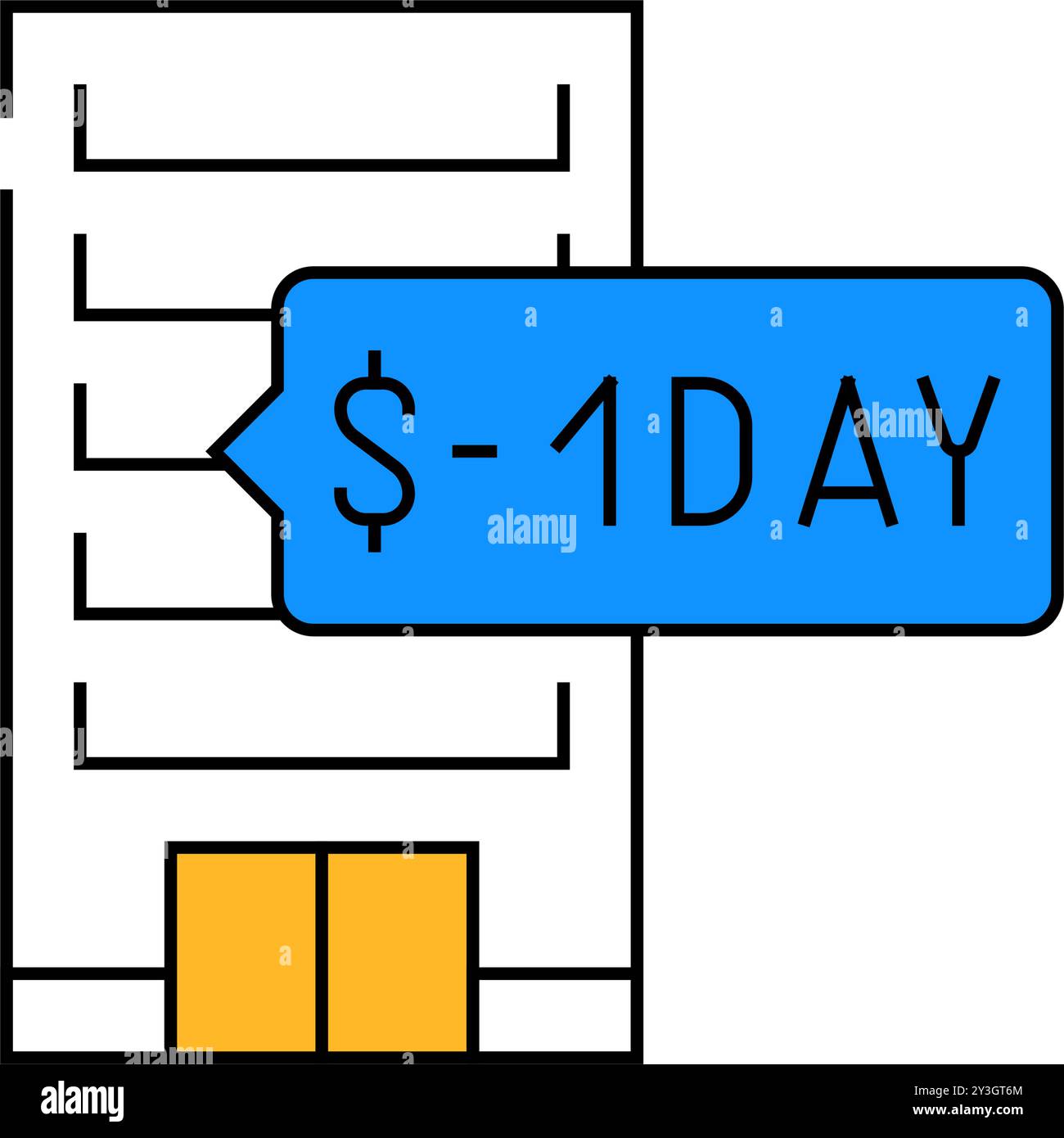 daily rent of housing icon color illustration Stock Vector Image & Art ...