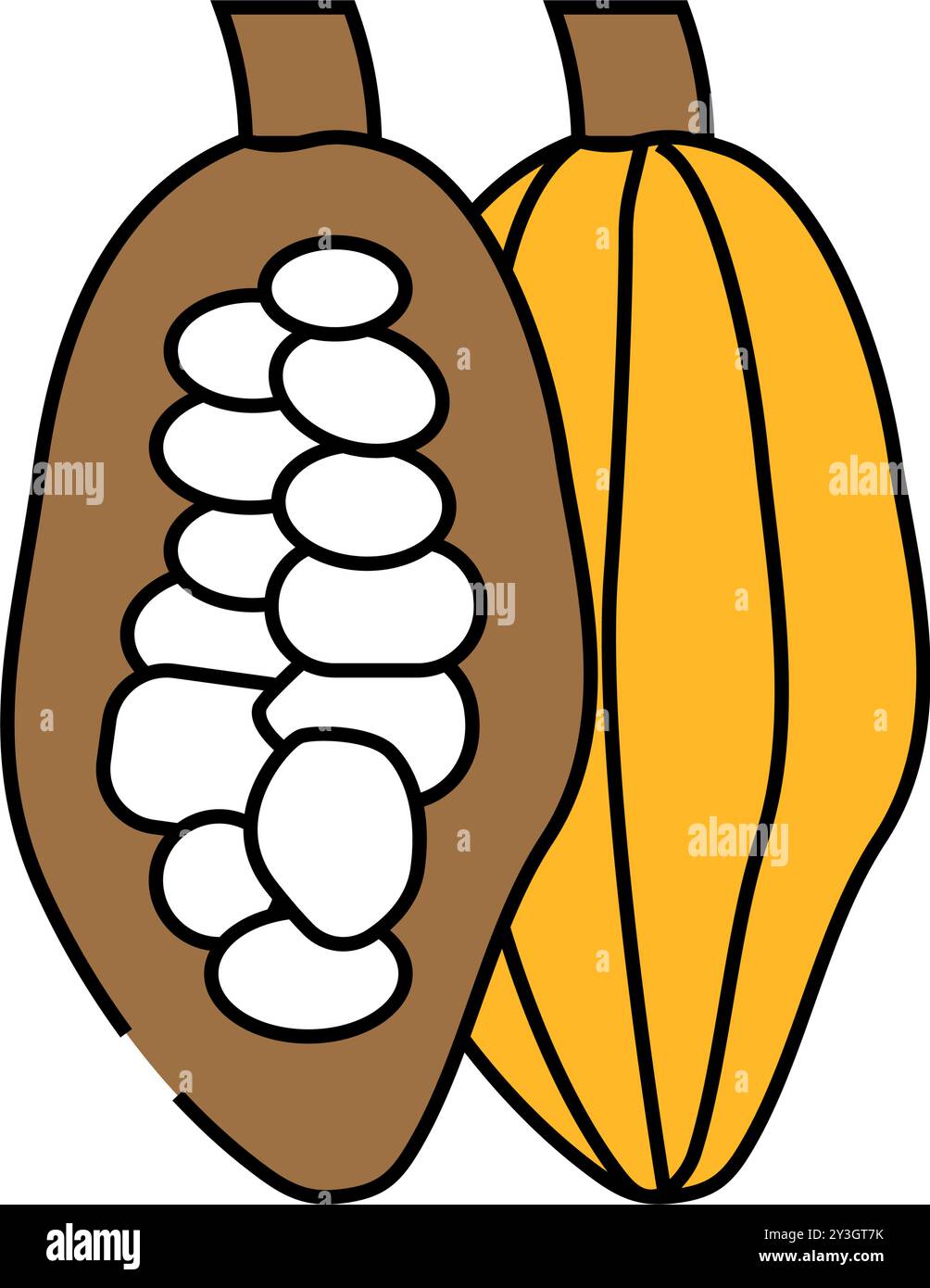 Bag cocoa beans beans Stock Vector Images - Alamy